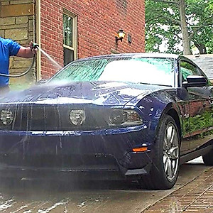 MTB 304 Stainless Steel Garden Hose 50-ft with Spray Nozzle and 3/4” Solid Aluminum Connectors, Metal Water Hose