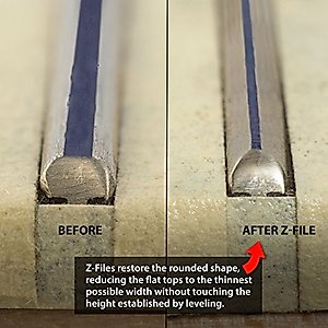 StewMac Z-File Fret Crowning File, Original Z-File - Two Diamond Edges - Shapes Both Sides At Once -Speeds Up Work!