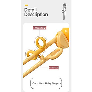 Goryeo Baby Training Chopsticks for Kids - Kids Chopsticks Use Completely Harmless Material - Anti-dislocation Buckle Design - Includes Portable Box (Blue)