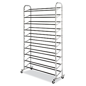 Whitmor 10 Tier Shoe Tower, 50-PAIR, Chrome