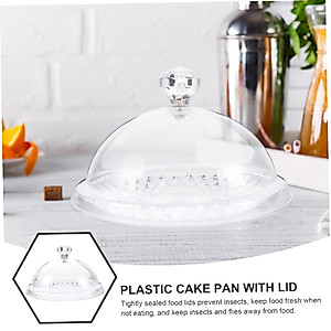 Didiseaon Cake Stand with Dome, Cake Holder Serving Platter Cake Plate Server for Restaurant Snack Party Supply