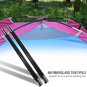 Tent Pole,Fiberglass Camping Tent Pole Bars Outdoor Support Rods Awning Frames Kit