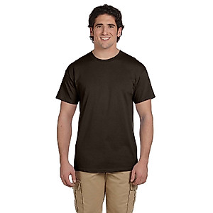 Hanes mens 5.2 oz. 50/50 ComfortBlend EcoSmart T-Shirt(5170)-Dark Chocolate-XL