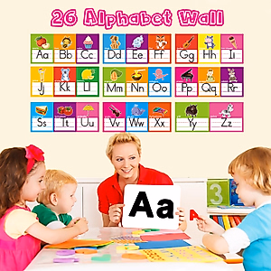 Alphabet Line Bulletin Board Set ABC Number 0-20 Wall Decorations for Pre-School Kindergarten Elementary Classroom Nursery Homeschool