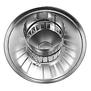 HOFFTI Stainless Steel Chimney Cap, Roof Windproof Rain Cap Mushroom Shaped Hood Kitchen Hood Exhaust Pipe Smoke Cap, Anti Downdraught Bird Guard Top Chimney Cowl Cap (Size : 125mm)