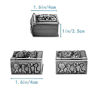 First Curl and First Tooth Keepsake Box for Kids Metallic Engraved Cute Shape, Silver Tooth Holder, Tooth Collection Organizer, Great Gift Idea for Babies to Keep The Childhood Memory (Book)