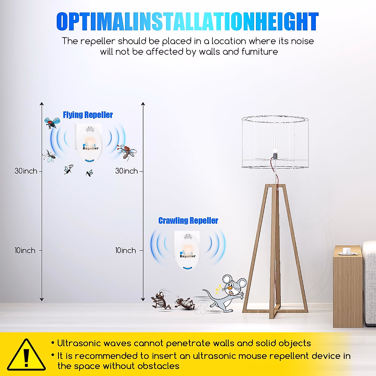 2pack Ultrasonic Pest Repellent Control pest Repeller Plug in Bug Repellent Indoor mice Spider Repellent for House Indoor Mouse Repellent Indoor Repel Flea,Rats,Roaches,Cockroaches,Fruit Fly,Rodent