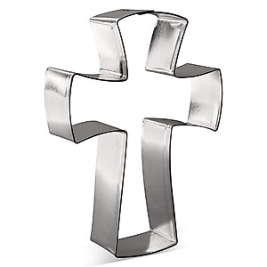 Foose Confirmation Cross Cookie Cutter 4.38 Inch –Tin Plated Steel Cookie Cutters – Confirmation Cross Cookie Mold