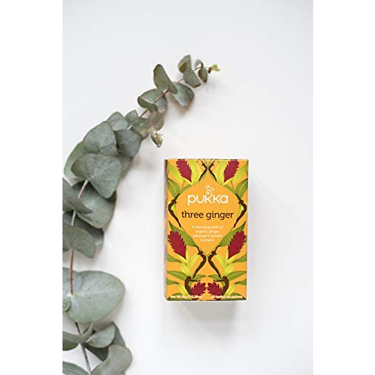 Pukka Three Ginger, Organic Herbal Tea With Turmeric & Galangal, Perfect for After Meals, 20 Count (3 Pack)