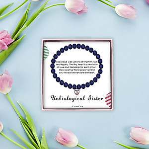 SOLINFOR Best Friends Bracelet - My Unbiological Sister Bracelet BFF Friendship Jewelry Gift Idea for Women