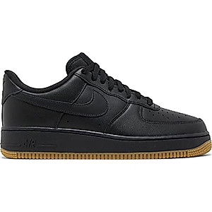 Nike Men's Air Force 1 Low '07 shoe, Black/Gum Light Brown/Black, 7