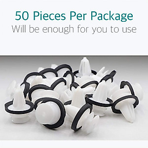 Lantee 50 Pcs Door Trim Panel Retainer Clips with Sealer Fit for Ford W713297-S300