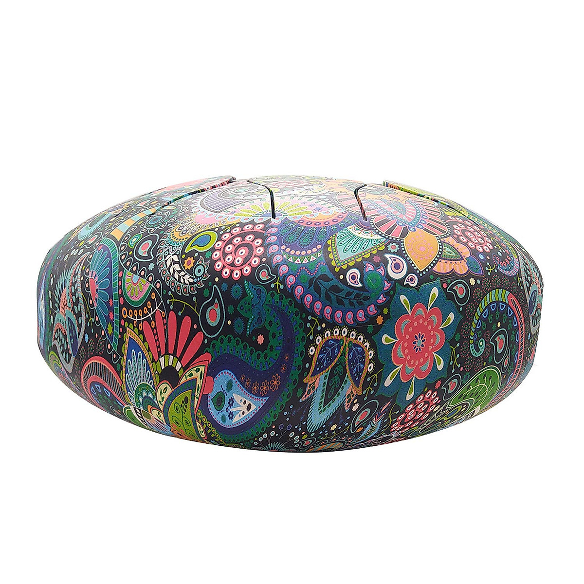 India Meets India Steel Tongue Drum [OM Design], 10 INCHES Drum w/ 8 Notes, Steel Percussion Drum with 2 Mallets & Carry Bag, Steel Drum for Meditation & Yoga - Multicolor