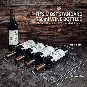 Ivation 34 Bottle Compressor Wine Cooler Refrigerator w/Lock | Large Freestanding Wine Cellar For Red, White, Champagne or Sparkling Wine | 41f-64f Digital Temperature Control Fridge Glass Door Black