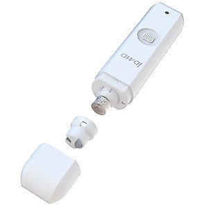 IDMD dog nail trimmers-Powerful 2-Speed dog nail grinder-with safe LED lighting and battery capacity indicator light & type-c USB rechargeable quiet pet nail grinder clipper for dogs/cats(White)