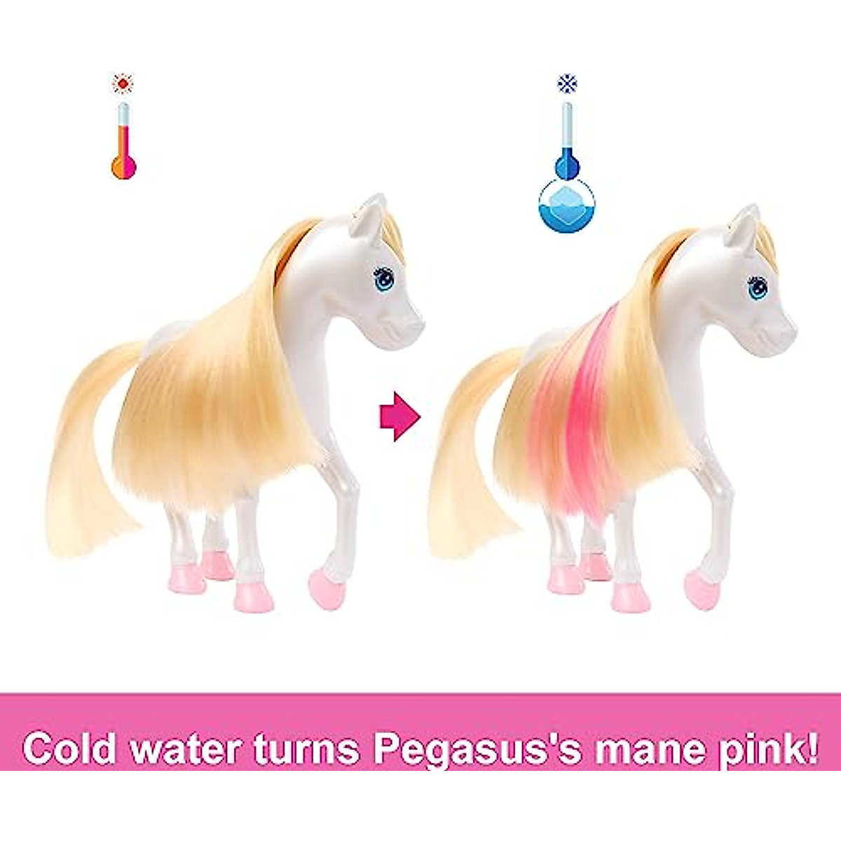 Barbie A Touch of Magic Chelsea Small Doll & Pegasus Playset, Winged Horse Toys with Stable, Pet Bunny & Accessories