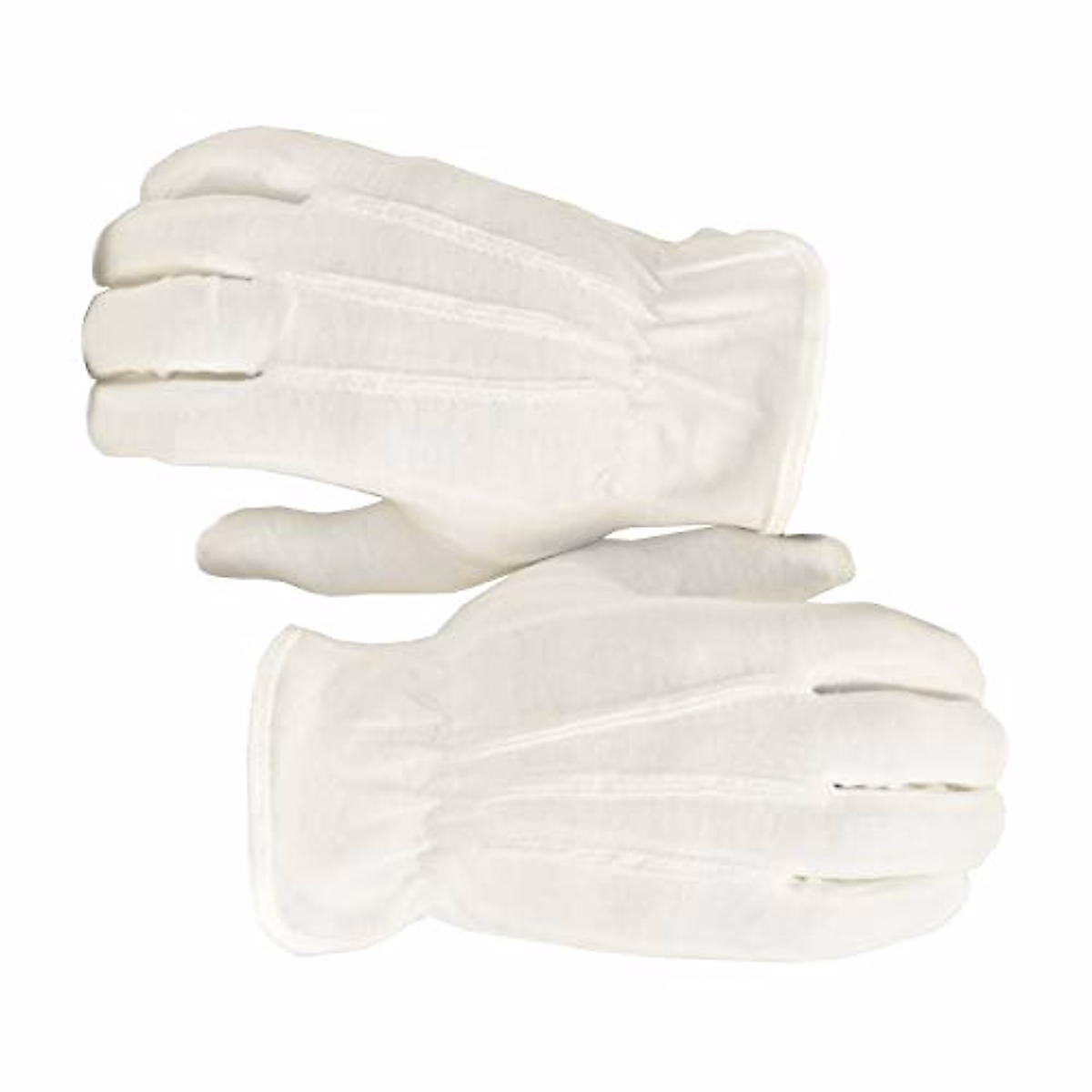G & F Products 100% White Cotton Marching Band Parade Glove Formal Dress Gloves Service Gloves Inspection Gloves, Sold by Pair, Size Large 1 Pair
