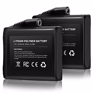 Luckcolor 7.4V 2500MAH/3000MAH Rechargeable Li-ion Batteries for Heated Gloves (2pcs Included) (2500MAH)