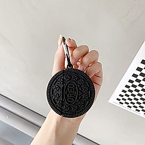 Earphone Case for Huawei Freebuds pro,Creative 3D Cute Cartoon Silicone Earphone Case with Keychain, Headphone Protective Case Compatible with Huawei Freebuds pro (Oreo Cookies)