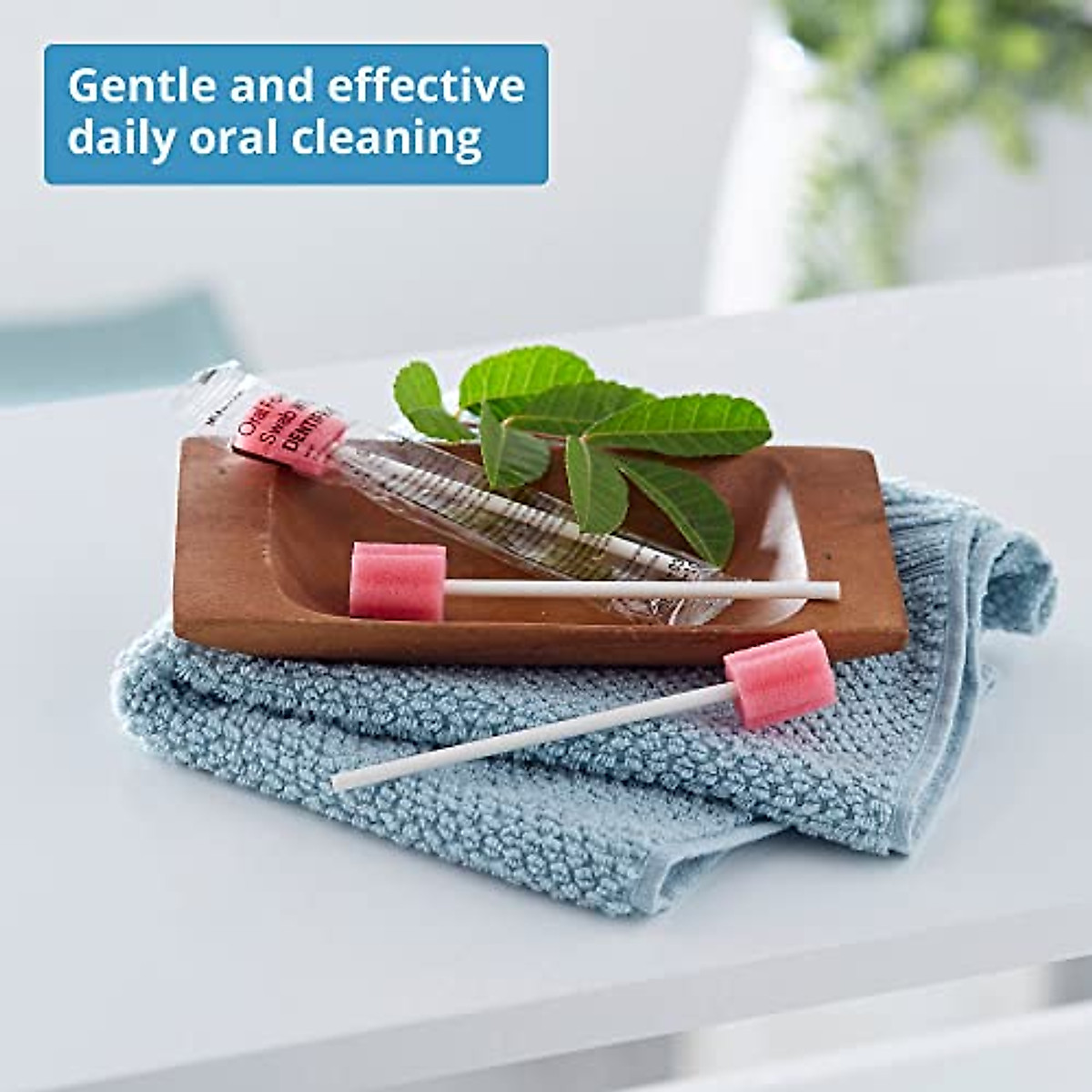 McKesson Oral Foam Swabs with Dentifrice, Gentle and Daily Oral Cleaning, Mint, 250 Count, 1 Pack