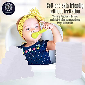 32 Pack Baby Washcloths - Luxury Coral Fleece - Extra Absorbent and Soft Wash Clothes for Newborns, Infants and Toddlers - Suitable for Sensitive Skin and New Born - Baby Shower - White, 10x10 Inch