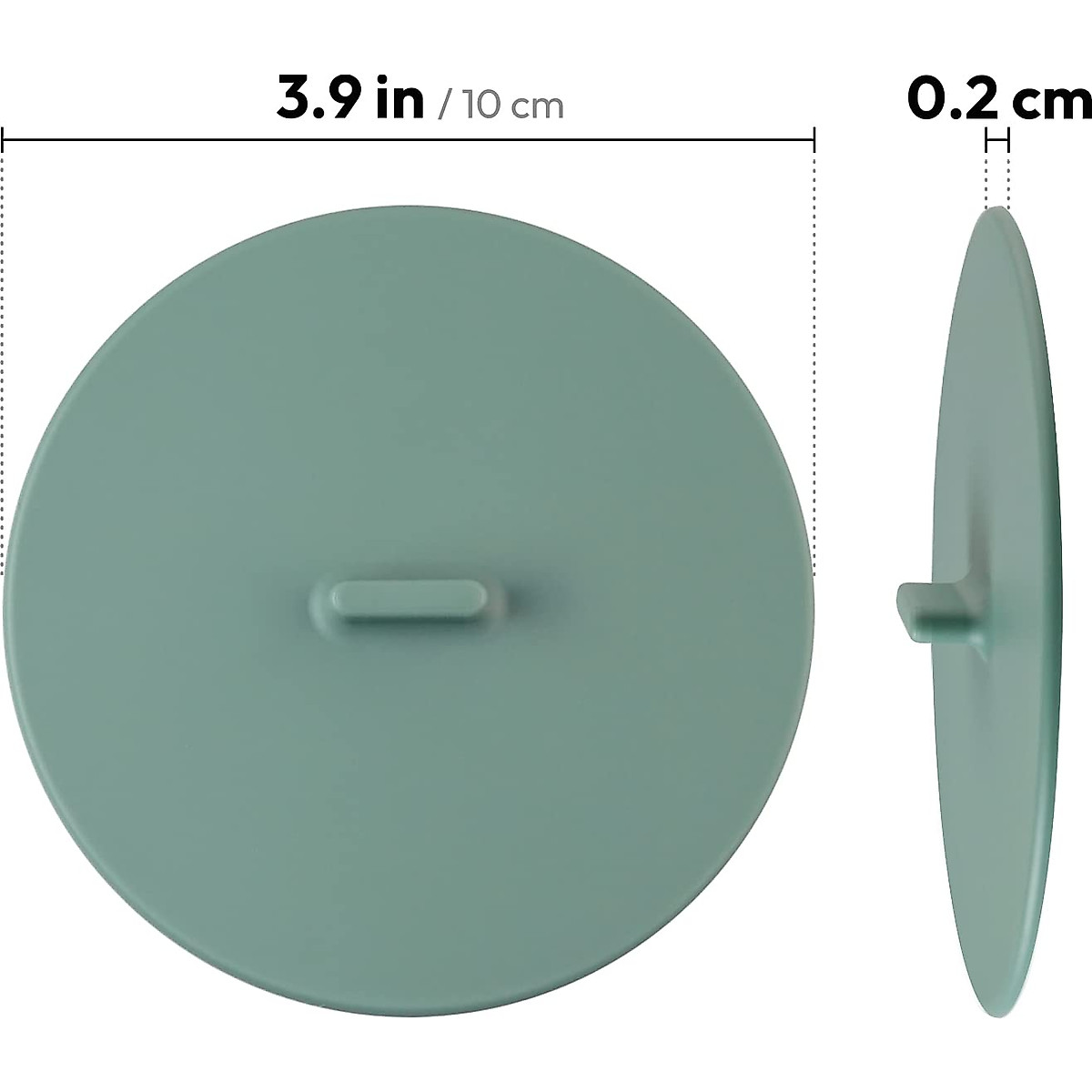 Carrotez Silicone Cup Covers for Drinks, 3.9 Inch Reusable Silicone Mug and Cup Lids for Steeping Coffee and Tea, Set of 2 - Soy Green