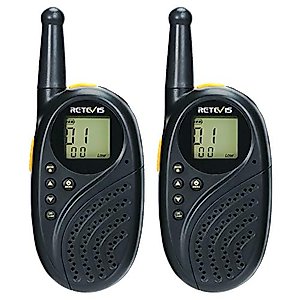 Retevis RT35 Walkie Talkies for Adults,Long Range Two Way Radios Rechargeable,Easy to Use,LED Flashlight,Small Two Way Radios for Family Kids (Black,2 Pack)