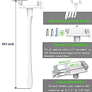 Universal Baby Monitor Mount.JAMYOK Baby Camera Holder Compatible with VTech VM901 / VM919HD/VAVA/HIPP Baby Camera,Baby Monitor Shelf for Crib Nursery Compatible with Most Baby Monitors