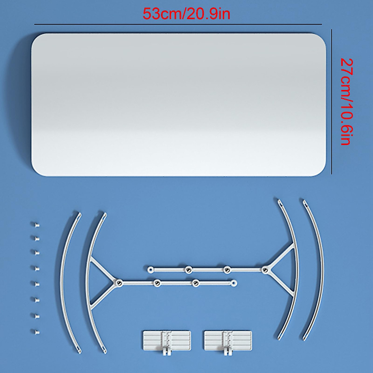 Ac Vent Deflector, Air Conditioner Deflector for Window Units, Vent Air Deflectors, Made of PVC Easy to Install, Freely Cut, White