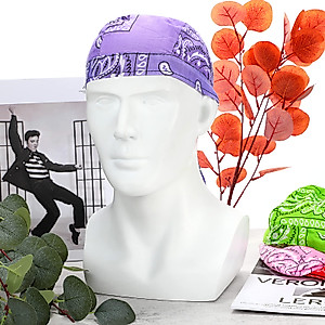 Huukeay 24 Pieces Do Rag Skull Caps Sweat-Wicking Beanie Cap Biker Skull Cap Paisley Bandana Cap Head Tie Cycling Cap Helmet Liner Skull Hat Quick-Drying Pirate Hats for Men Women, 24 Colors