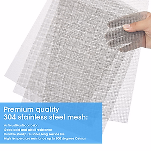 4PACK 20 Gauge Stainless Steel Mesh, with Mesh Size 0.035" x 0.035", Made of 304 Stainless Steel (0.98ft. X 0.68ft.)
