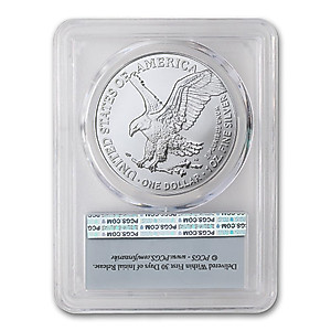 2025 (W) 1 oz American Silver Eagle Coin MS-70 (First Strike - Struck at West Point - Flag Label) $1 PCGS MS70