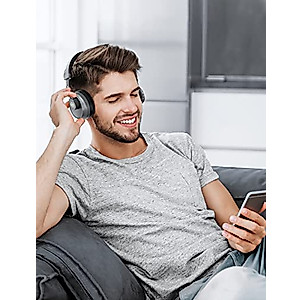 Ortizan Bluetooth Headphones Over Ear, Wireless Headset with Built-in Microphone, Hi-Fi Deep Bass and Soft Protein Earmuffs, for Cellphone/TV/PC/Home Office