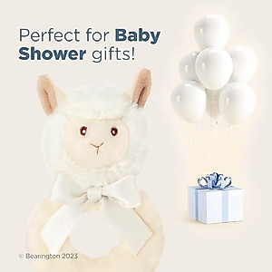 Bearington Baby Lil’ Alma, 5.5 Inch Plush Llama Stuffed Animal Soft Rattle