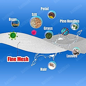 katikies Daveyspa Pool Skimmer Net,Ultra Fine Mesh Rake, Swimming Pool Leaf Skim Net for Cleaning Silt, Sand, Pollen,Bugs (20 Inches-White)