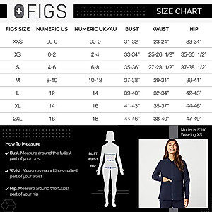 FIGS Bellery Scrub Jacket for Women — Navy, L