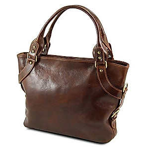 Tuscany Leather Ilenia Leather shoulder bag Dark Brown