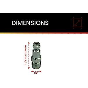 Hot Max 28130 Tru-Flate 1/4-Inch x 1/4-Inch Male NPT Plug, 10-Pack