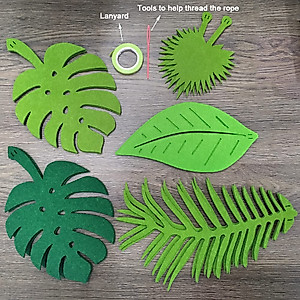 2 Pack Tropical Leaf Banner, Hawaii Luau Party Birthday Decor Banner Palm Leaves Banner Decor Summer Jungle Theme Party Decorations Wedding