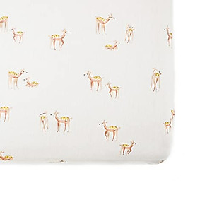 PEHR Crib Sheet Deer, Rose Pink