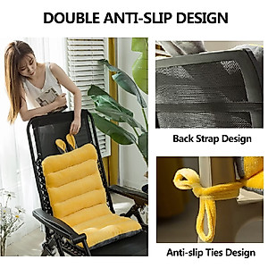 Chair Cushion for Office Chair, Desk Chair Cushion for Long Sitting, Conjoined Extra Large Seat Cushion for Office Chair for Butt and Back Support, Soft Crystal Velvet Chair Pads Non Slip Grey