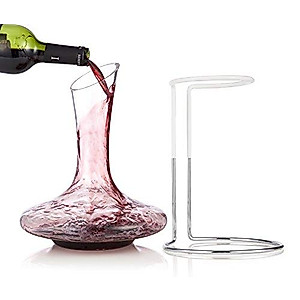Wine Decanter Drying Stand with Rubber Coated Top to Prevent Scratches