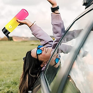 XccMe Insulated Water Bottle,22 oz Water Bottles,2Pack Stainless Steel Water Bottles,Double Wall Metal Water Bottle with Straw,Silicone Boot and Paracord Handle,Sports Water Bottle(WaveSunset)