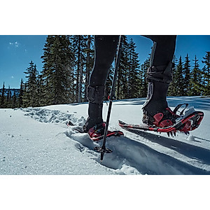 Crescent Moon All Terrian Unisex Snowshoe - Sawtooth 27 (Blue): Unisex All Terrain Snowshoe with Award Winning Single Loop Pull Binding, Stainless Steel Crampons and Heel Lifts