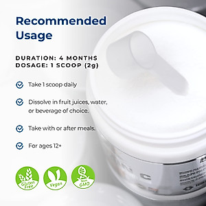 Immune & Genetics Protocols LLC Vitamin C High Potency* 2000 mg - Versatile and Powerful (120 Servings/4 Month approximate)