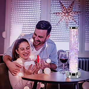 LKUA Floor Lamp for Bedroom, Decorative Elegant Design Metal Exposed Rope Modern Standing Lamp for Bedroom, Living Room, Office, Kids Room (White)