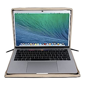 MOSISO Laptop Sleeve Compatible with MacBook Air 13 inch M2 A2681 M1 A2337 A2179 A1932/Pro 13 inch M2 M1 A2338 A2251 A2289 A2159 A1989 A1706 A1708, PU Leather Vintage Portfolio Cover, Black