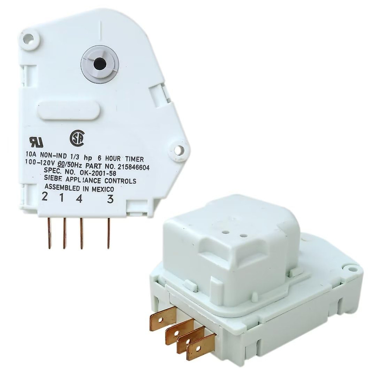 215846604 Refrigerator Defrost Timer Replacement for Frigidaire Ffht1814lw4, Ffht1817ls1, 215846604, Ffht1817ls4, Ffht1817ls8, Ffht1817lw8, Nftr18x4lw6, Ffht1826ls5, Ffht1826lw2, Ffht1826lw9