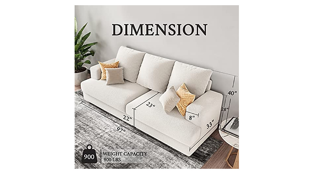 VanAcc 3 Seater Comfy Couch - Stylish & Spacious