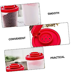 Container 2pcs Shaker Sugar Jars Plastic Bottle Empty Bottles Mini Containers Mini Plastic Containers Clear Container Mini Seasoning Cans Outdoor Seasoning Jars Cellars